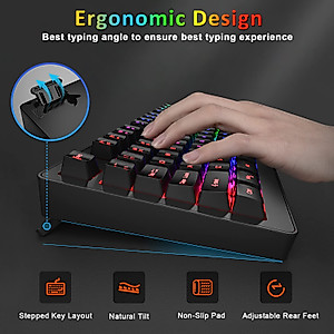 BlueFinger Wireless Gaming Keyboard and Mouse Combo, Long Lasting Rechargeable Battery 87 Keys RGB Rainbow Backlit Gaming Keyboard & Ergonomic Light Up Gaming Mice for Mac Laptop Computer PC Gamer