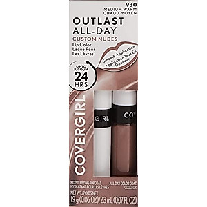 COVERGIRL Outlast All-Day Lip Color Custom Nudes, Deep Cool , 2 Piece Set