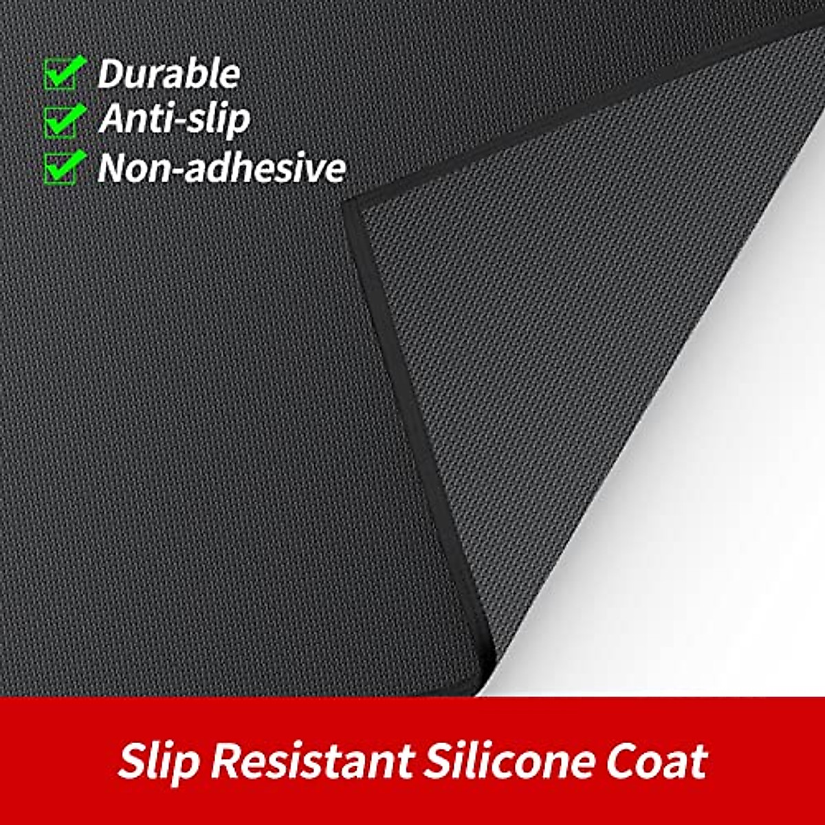 MAGORUI Fire Pit Mat (48 X 60in), Fireproof Mat for Grill, Stove, BBQ, Heat Resistant Fireproof Ember Mat, Fire-Resistant Grill Mat for Patio, Lawn, Suitable for Indoor and Outdoor Activities, Black