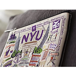 catstudio New York University (NYU) Collegiate Zipper Pouch Purse | Holds Your Phone, Coins, Pencils, Makeup, Dog Treats, & Tech Tools