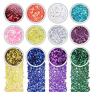 Silicone Resin Molds Kit 26PCS, Epoxy Resin Molds, Large Resin Casting Molds with 12 Glitter Sequins for UV Resin Casting, Including Sphere, Cube, Pyramid, Square, Coaster, Stone & Pendants