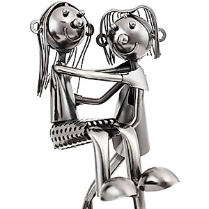BRUBAKER Wine Bottle Holder Statue Love Couple, Carrying Wife Over The Threshold Sculptures and Figurines Decor Wine Racks and Stands Gifts Decoration