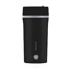 balbali 17oz Travel Kettle Portable Electric Kettle - Mini Hot Water Boiler/Maker/Heater/Warmer for Tea - Small Electric Thermos Heated Travel Mug - Portable Kettle for Travel - Black