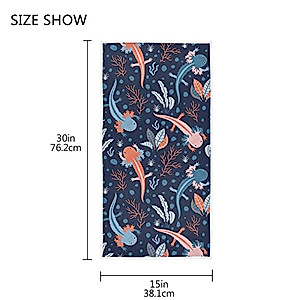 Anyangquji Hand Towels Soft Absorbent Bath Large Hand Towels for Bathroom Kitchen Hotel Spa Hand Towels 15"X30" (Axolotl)