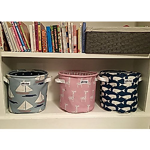 Toy Storage Organizer Canvas Bin, PEEK-A-BAGS Kid's Toy Storage - Books, Blocks, Baby Toys, Legos, Small Stuffed Animals. Organize Nursery, Bedroom, Playroom, Living Room, & Closets.