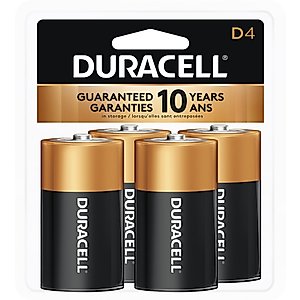 Procter & Gamble DURMN1300R4Z Duracell Alkaline General Purpose Battery, D-CTx4
