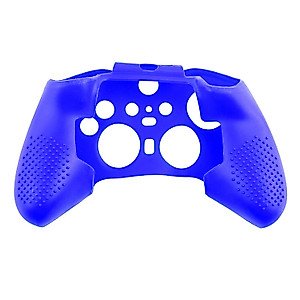 AreMe Soft Anti-Slip Silicone Protective Cover Skins Case with Rubber Thumb Grips Analog Caps for New Xbox One Elite Series 2 Controller (Blue)