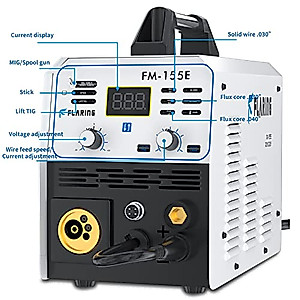 Welder FLARING MIG TIG Welder Welding Machine Stick Flux Core Aluminum Welders 110/220 Volts with Gas Multiprocess Portable
