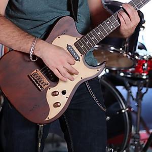 Clef Audio Labs Guitar Cable 15 ft, 22AWG Shielded, Tangle-Free PVC Jacket, Black Zinc Alloy Shell, Electric bass Guitar AMP Cord, 1/4 Inch 6.35mm TS Straight Male to Male Instrument Cable