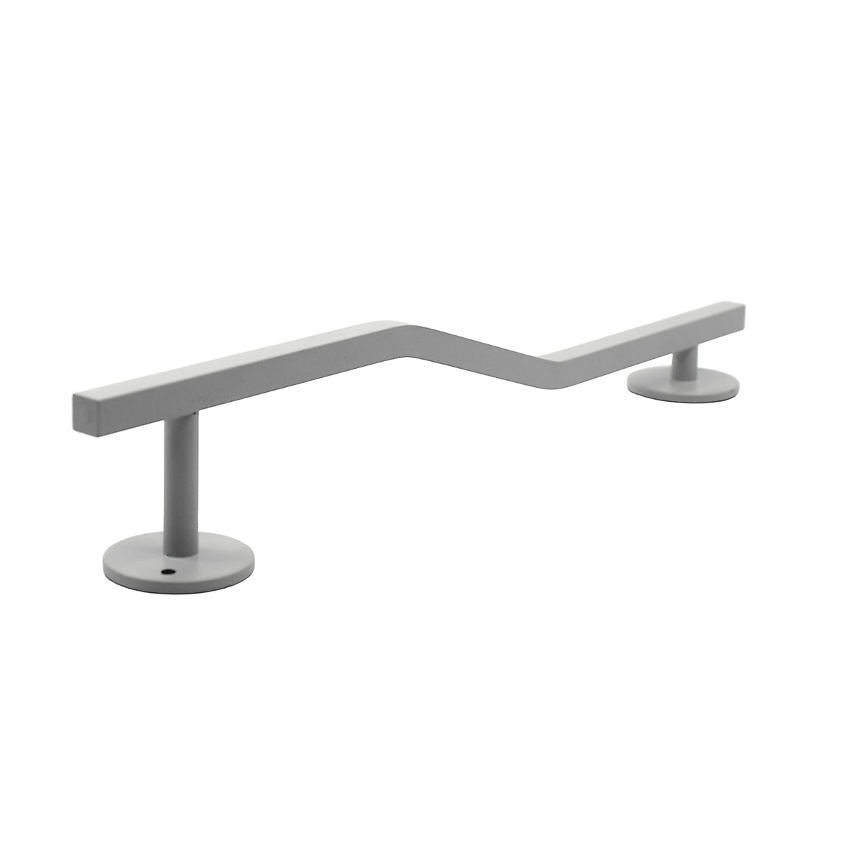 Teak Tuning Square, Bi-Level Fingerboard Rail, 12" - Custom Designed Premium Solid Steel, Matte Powder Coated Finish in Grey Mist - Superior Non-Slip Foam Feet