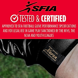 Franklin Sports Supratak Football Receiver Gloves - Black/Gold - Youth Small