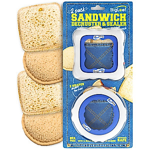 Uncrustable Sandwich Cutter and Sealer - PBJ Sandwich Cutter for Kids Lunch - Make & Freeze DIY Pocket Minis - Homemade Uncrustables Sandwich Maker - Crustless Bread Sandwich Sealer Decruster (2 Pack)