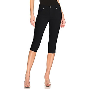 Hybrid & Company Women's Butt Lift Super Comfy Stretch Denim Capri Short Jeans Q43300 Black 3