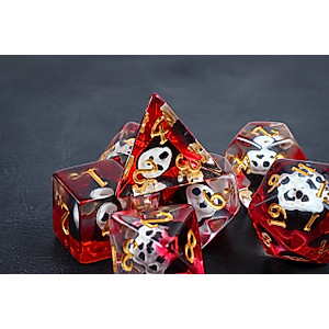 3DEGOS Horror Boogeyman of Evil DND Dice Set for Dungeons and Dragons Gifts, D&D, D and D, Pathfinder, Accessories, D20, Polyhedral, Resin Dice, Metal, Dice Tray, Tower, Bag, Box