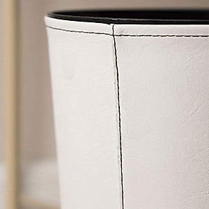LEGU Trash cans Classic Leather Trash Can Without Lid Round Storage Bin, Recycle Dustbin for Kitchen, Office and High Class Hotel 10L/2. 6 Gallon Garbage Cans (Color : Brown)