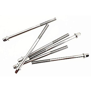 Jiayouy 90mm Bass Drum Tension Rods with Washers Drum Set Mounting Hardware 20/Pack