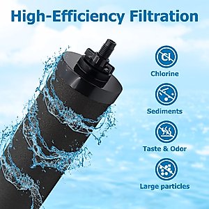 Larayci Water Filter Replacement for Berkey® BB9-2 Black Activated Carbon Filters, Compatible with Berkey® Gravity Water Filter System, Pack of 4
