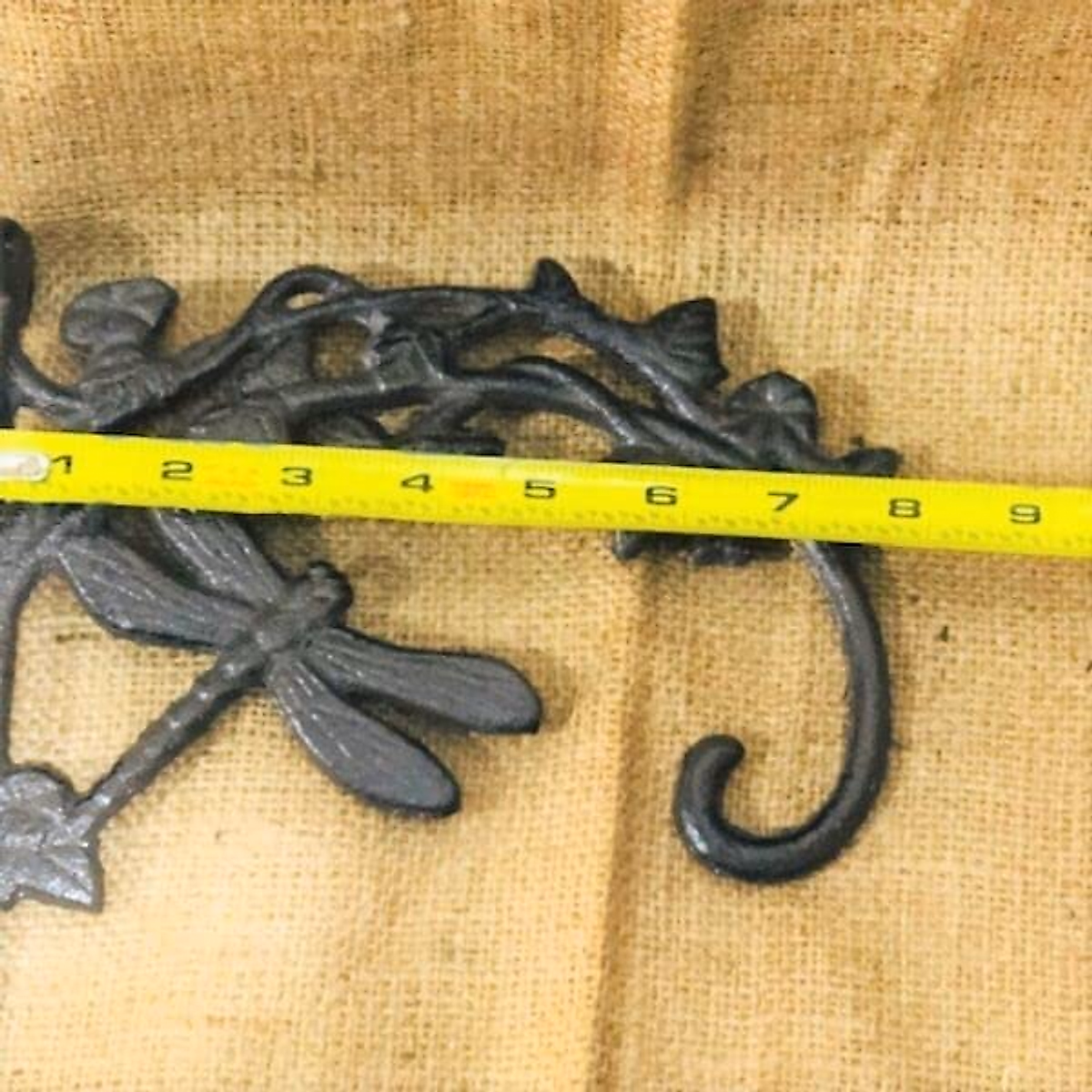 4 Dragonfly Plant Hook Hangers Cast Iron Antique Style Rustic Farmhouse Hanging for Mudroom, Coat Hook, Purse Rack, Hat Hooks