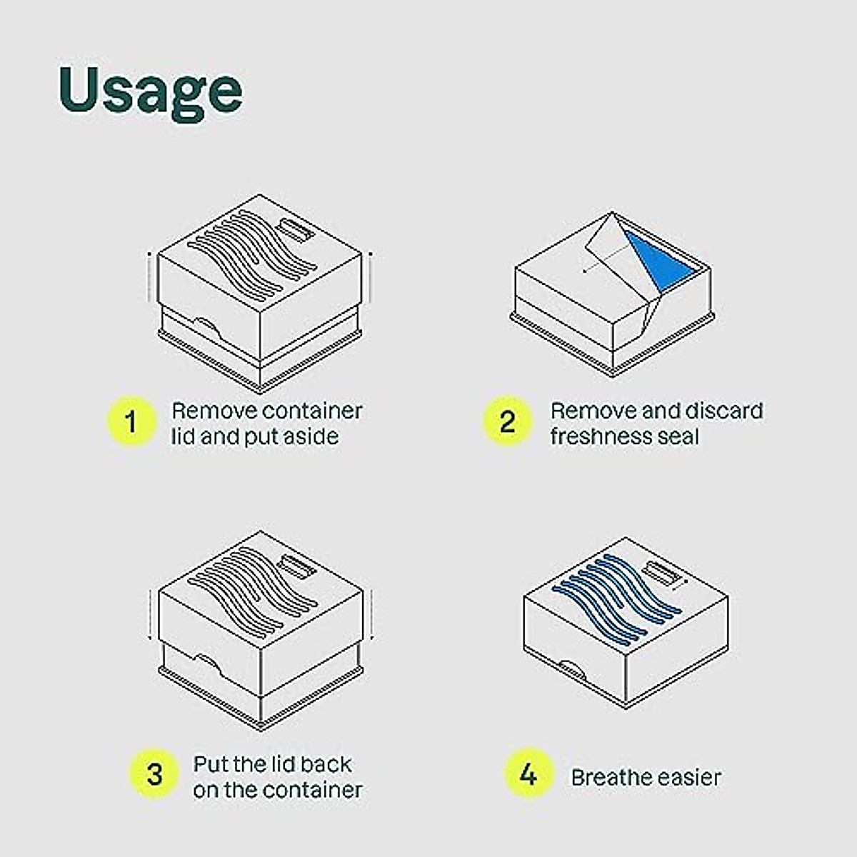ATTITUDE Air Purifier, Activated Carbon Freshener, Odor Remover, Plant and Mineral-Based, Vegan, Coriander and Olive, 8 Ounces