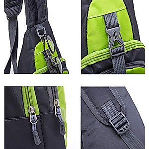 Hwayslon Sling Backpack, Shoulder Chest Crossbody Bag Small Daypack for Outdoor Hiking Men & Women (green)