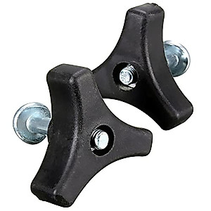 Triangle Knob Handle, Universal Lawnmowers Handle Wing Nut and Bolt, Wing Nut and Bolt Power Equipment Part, Power Equipment Part Garden Tools for Lawn Mower Machine(Size:2sets)