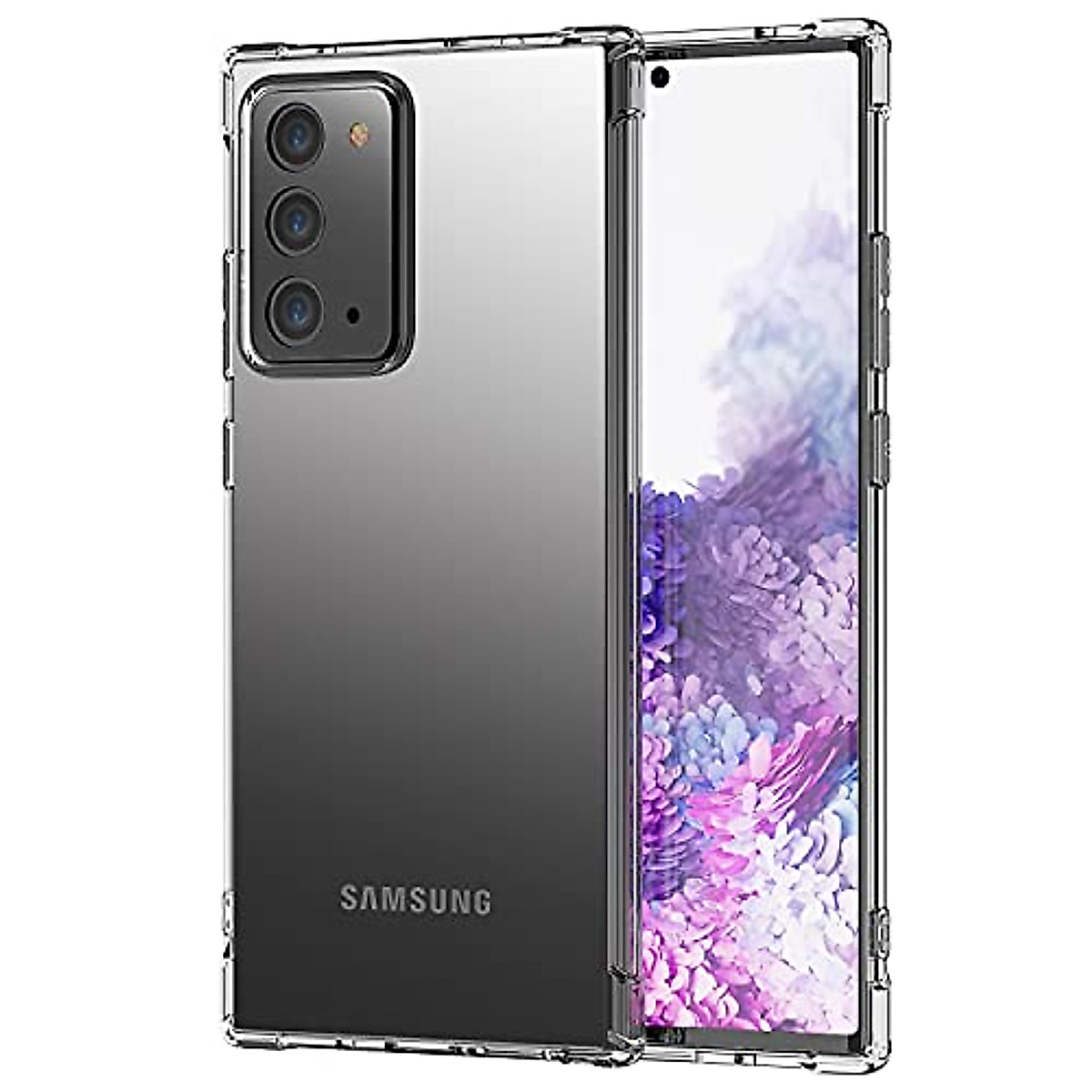 [Road Left] Crystal Clear Case for Galaxy Note 20 6.7 inch,Air-Bag Shockproof Protective Phone Case,Ultra Slim Flexible Soft TPU Cover for Samsung Galaxy Note 20 6.7"