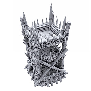EnderToys Tribal Tower by Printable Scenery, 3D Printed Tabletop RPG Scenery and Wargame Terrain 28mm Miniatures