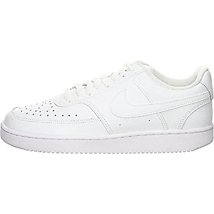 Nike Women's Court Vision Low Sneaker, White/White-White, 8 Regular US