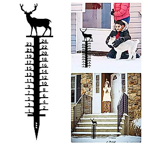 Gift 24cm Snowflake Snow Measuring Instrument Snowmobile Snow Measuring Instrument Metal Snow Measuring Ruler Outdoor Garden Ornament Typography Papers 7