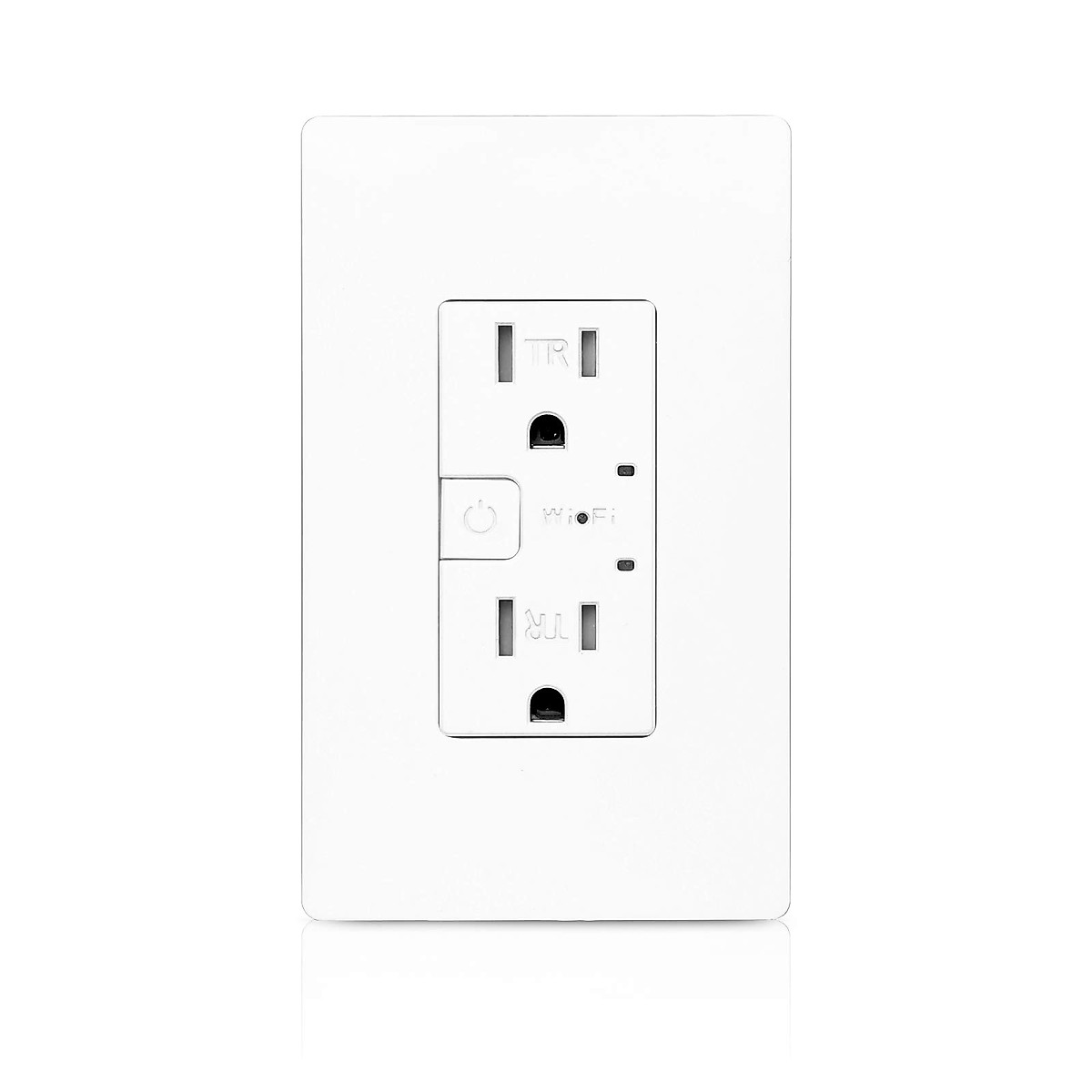 Smart Wall Outlet, Smart Wireless Tamper Resistant Outlet Compatible with Alexa and Google Assistant, Remote Control, ETL & FCC Approvel Samrt Receptacle, Requires 2.4 GHz Wi-Fi, No Hub Required