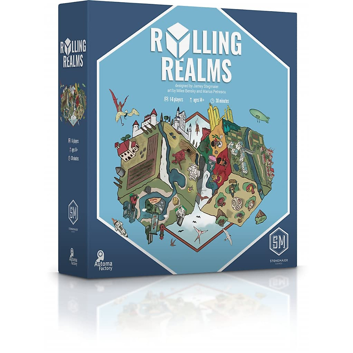 Stonemaier Games: Rolling Realms | A Light Strategic Roll-and-Write Game for Families and Adults | 1-6 Players, 30 Mins, Ages 14+