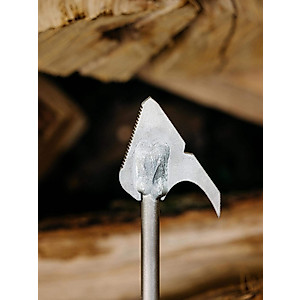 Breeo Fire Pit Poker | Outdoor Campfire Poker | 40 Inches Long Fireplace Stick | USA Made | 304 Stainless Steel & Leather | Durable & Made to Last A Lifetime