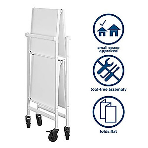 Cosco Indoor/Outdoor Serving Cart, Folding, White