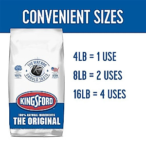 Kingsford Original Charcoal Briquettes, BBQ Charcoal for Grilling, 16 Pounds (Package May Vary)