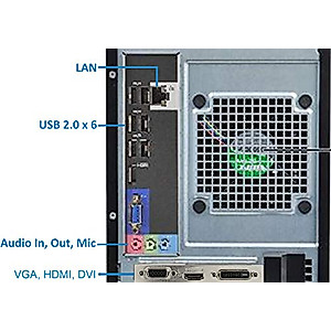 Dell Optiplex 3010 Mini-Tower Desktop PC, Intel Quad-Core i7-3770 Upto 3.90 GHz, 16GB RAM, 512GB SSD, Radeon HD 6450 1GB, DVD, VGA, DVI, HDMI, Wi-Fi, Bluetooth - Windows 10 Pro (Renewed)