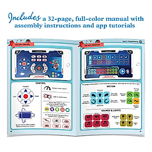 Thames & Kosmos Robotics Smart Machines Junior STEM Kit, Build & Code Your Robot’s Movements, Speed, Lights & Sounds, for Ages 8+, Use Screen-Free w/Built-in Buttons or via Block-Based Coding App