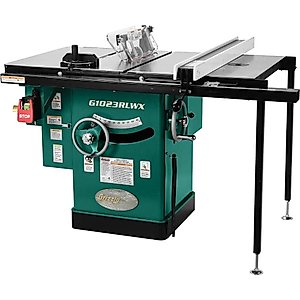 Grizzly Industrial G1023RLWX - 10" 5 HP 240V Cabinet Table Saw with Built-in Router Table