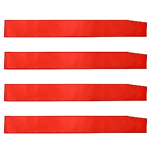 GDTO8820 CoolerthingsDG, 4 Pcs Blank Satin Sashes Plain Sashes Party Accessory for Graduation Wedding Party, Satin Sashes Pageant, Make Your Own Sashes, Red Party Plain Pageant Sashes(Red)
