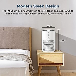 KOIOS Air Purifier for Home Large Room 861 sq ft, High CADR H13 True HEPA Air Filter Cleaner Odor Eliminators for Allergies and Pets Dander Wildfire Smoke Dust Pollen,Filter Indicator, Ozone-Free