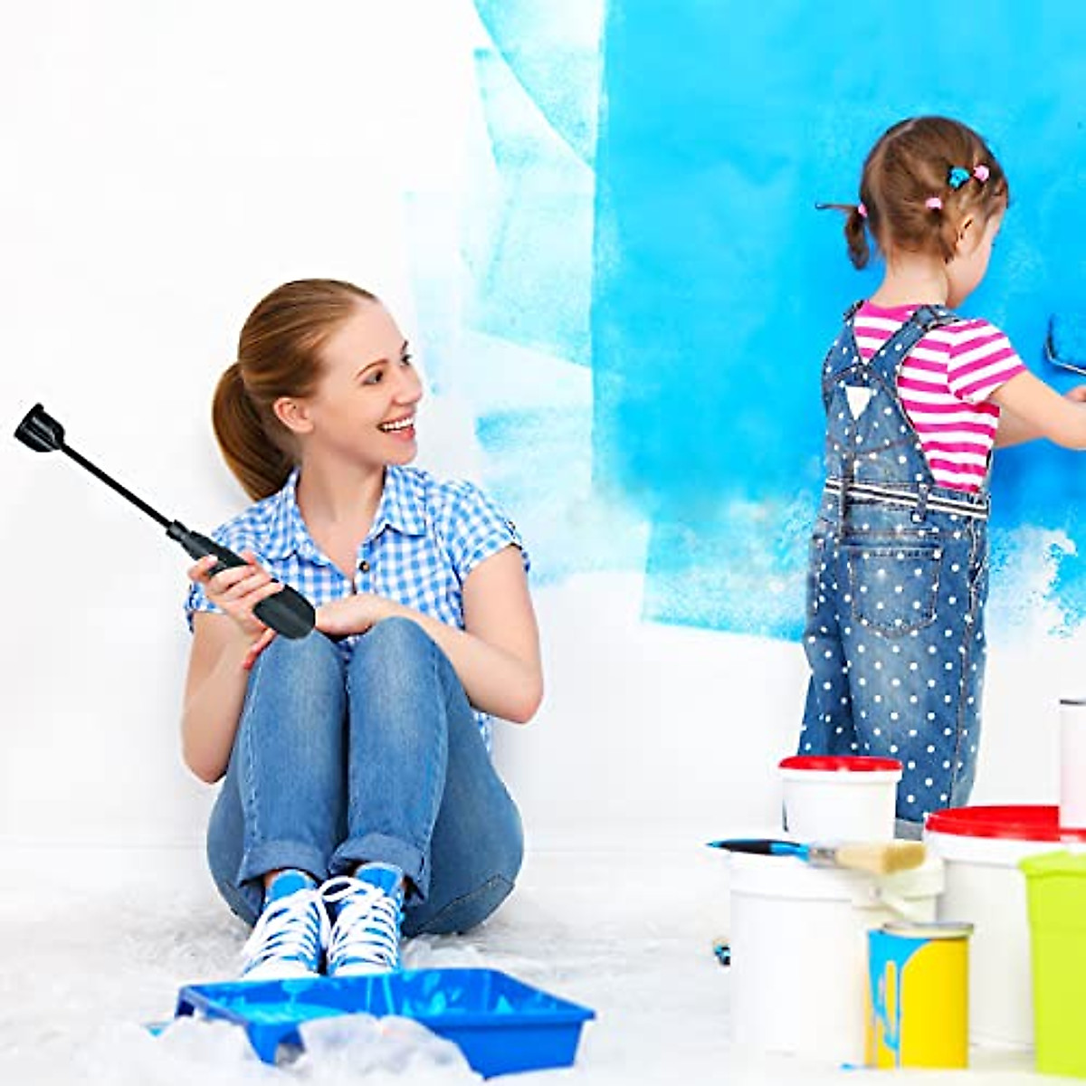 4 Pcs Resin Mixer Paddles, Epoxy Mixer Attachment for Drill, Reusable Paint Stirrer Drill Attachment for Epoxy Molds, Mixing Resin and Paint