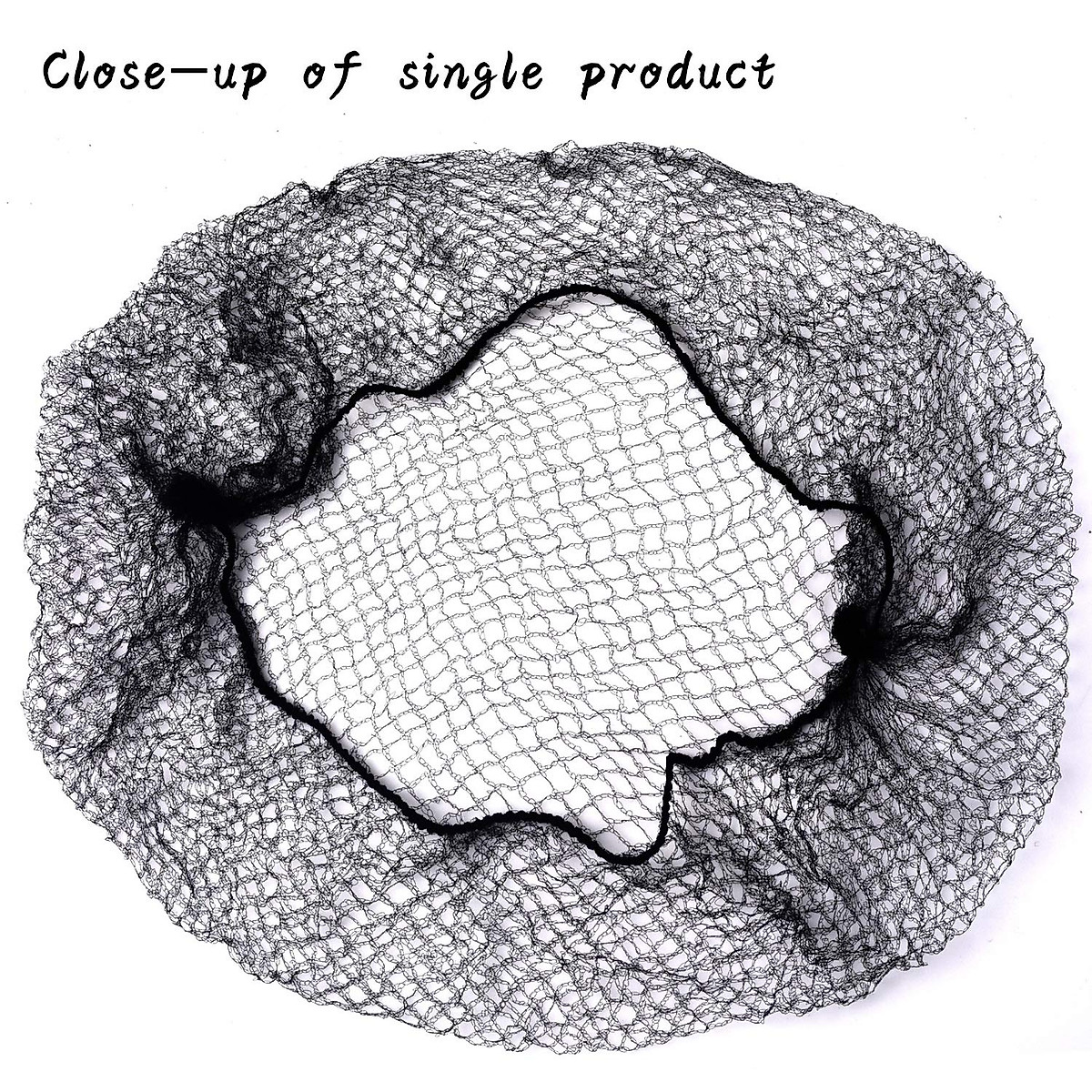 Smilco Hair Net 100 Pcs, 22 Inches Hair Nets Elasticity Invisible Elastic Mesh for Food Service, Ballet Bun, Sleeping, Women and Wig (100, Black)