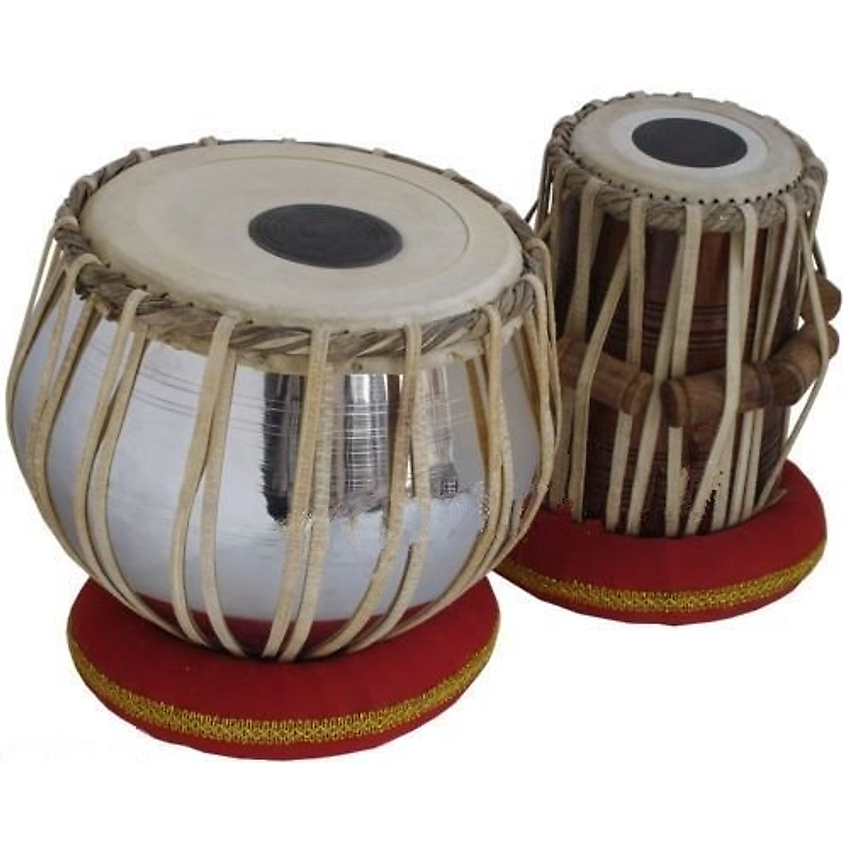 SHREYAS Student Tabla Drum Set, Basic Tabla Set, Steel Bayan, Dayan & Book, Hammer, Cushions & Cover - Perfect Tablas for Students and Beginners on Budget (PDI-IB) Tabla Drums, Indian Hand Drums