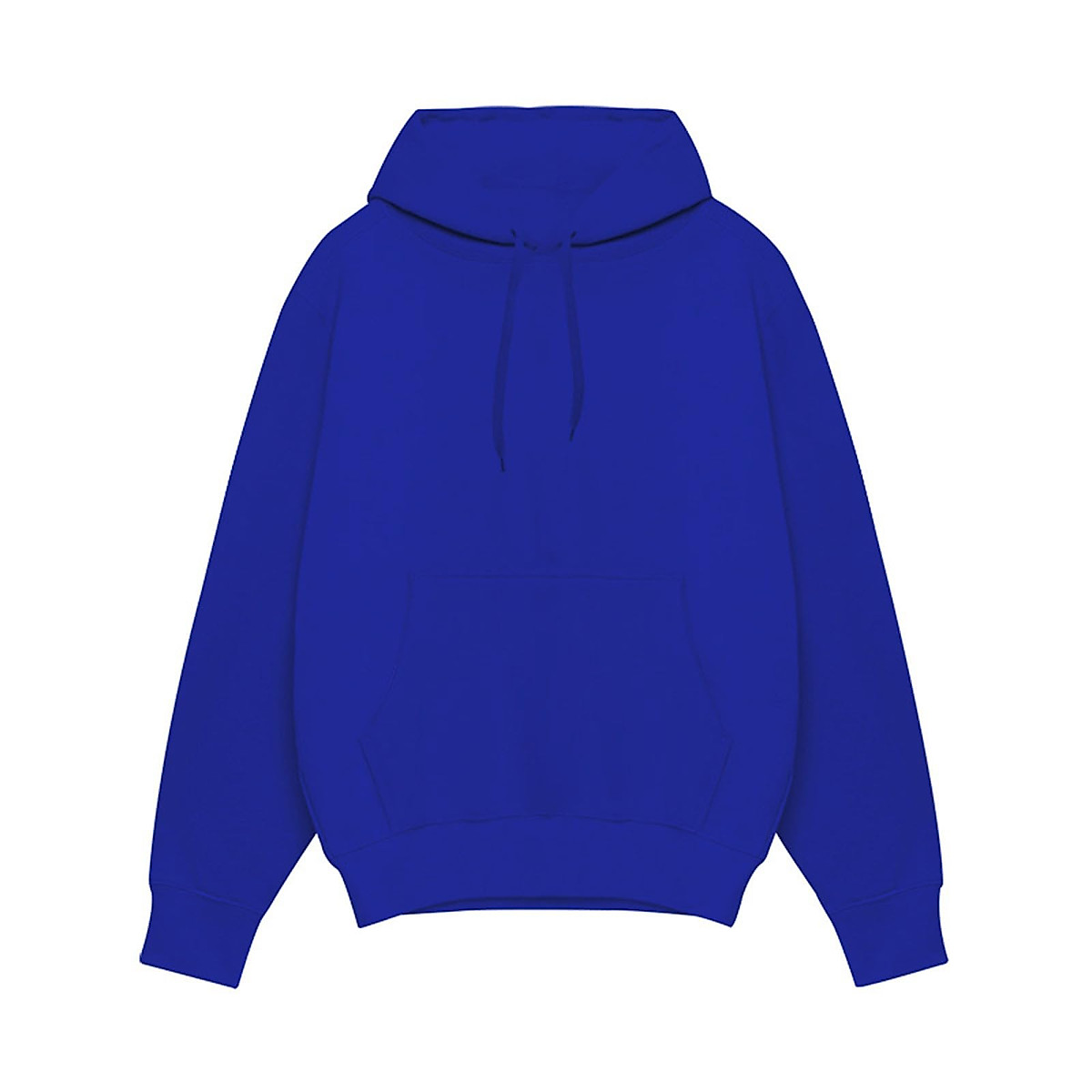 Hoodie for Men Warm Lightweight Solid Color Pullover Sweatshirts Plus Size Big and Tall Long Sleeve Running Hooded Sweaters Fashion Aesthetic Clothing Clothes Sudadera con capucha para hombre(Blue,M)