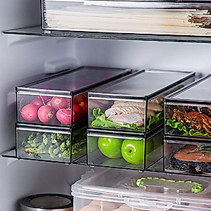 AIYoo Transparent Flatware Tray Kitchen Drawer Organizer With Lid - Plastic Kitchen Cutlery Tray and Utensil Silverware Storage Container with Cover - Dinnerware Holder for Camper Picnic