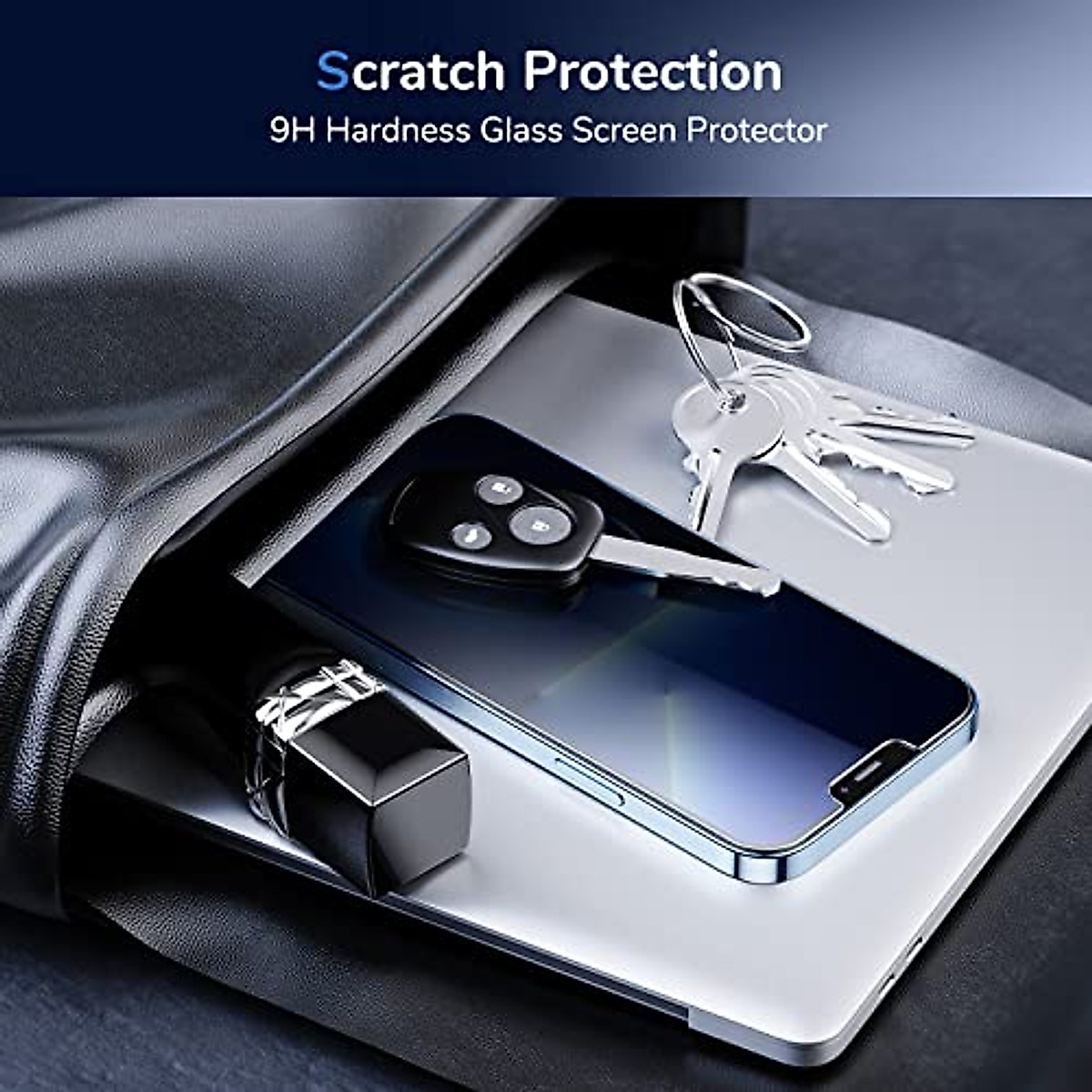 Syncwire Privacy Screen Protector for iPhone 14 Plus/13 Pro Max 6.7" [2-Pack], Anti Spy Tempered Glass Film with Auto Alignment Tool [9H Hardness, Shatterproof, Bubble Free, Sensitive Touch, Anti-Smudge]