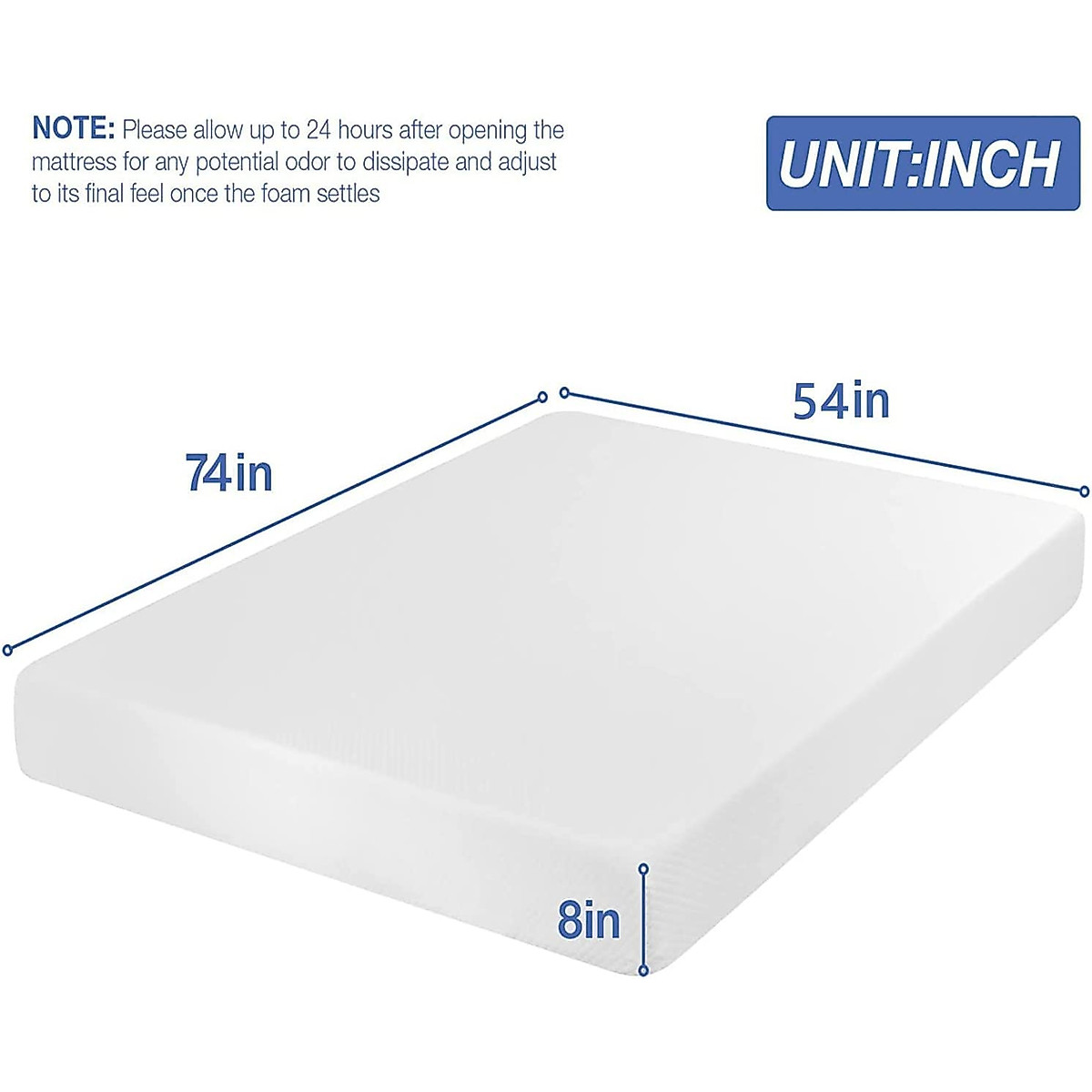 FLL Full Mattress, 8 inch Medium Firm Feel Gel Memory Foam Mattress with CertiPUR-US Certified Full Size Mattresses for Cool Sleep