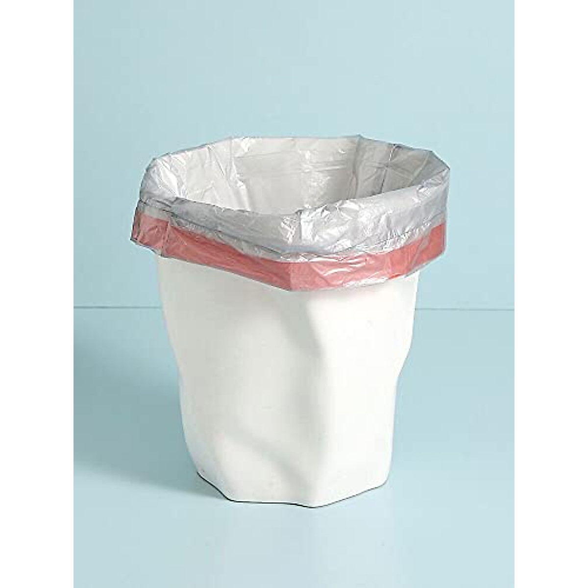 Trashs Bag Drawstring Garbage Bags-Coocn Thicker Heavy Bathroom Trash can Liners for Bedroom Home Kitchen 50 Counts ,4-6 Gallon (Gray)