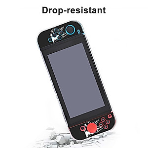 German Shepherd Head Printed Protective Case Cover Compatible with Switch Game Console Controller with Holder Stand