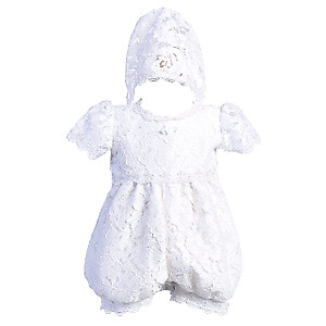 Baby Girls' Christening Clothing, Baptism Outfits for Girls, Newborn Christening Outfit for Baby Girl, Ropa de Bautizo para Bebé Niña (Size 3-6 Months) White