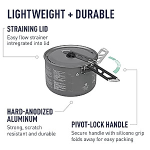 Sea to Summit Alpha Lightweight Aluminum Camping Cook Pot, 1.9-Liter